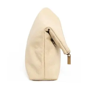 DEUX MAINS Asymmetric Makeup Bag - Bone