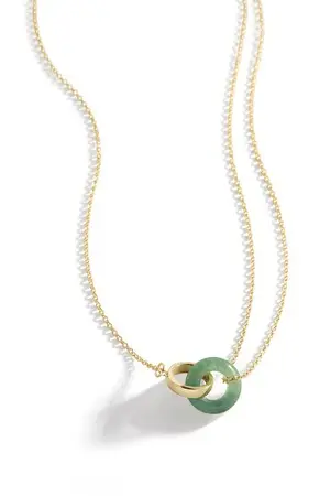 MINT & LILY Gemstone Connection Necklace - 18k Gold Over Sterling Silver