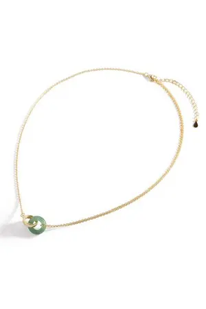 MINT & LILY Gemstone Connection Necklace - 18k Gold Over Sterling Silver