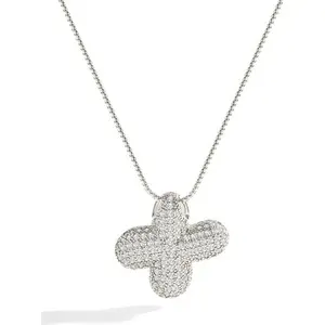 MINT & LILY Pave Initial Bubble Necklace - Silver/letter X