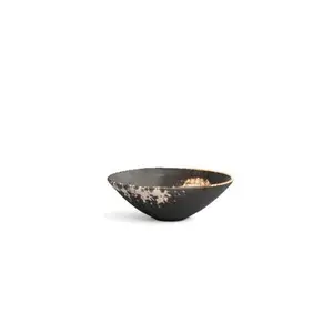 NIMMIT Raku Handmade Serving Bowl - Black