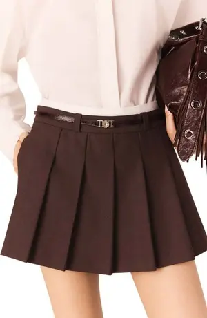 Maje Pleated 2-in-1 Skort
