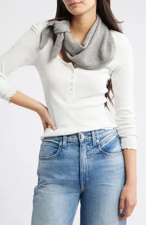 Free People Essential Triangle Scarf - Grey