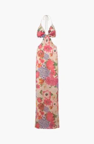 LUNA B Wildflower Maxi Dress - Printed Ecru