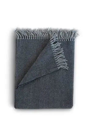 EVANGELINE Lightweight Herringbone Throws - Midnight