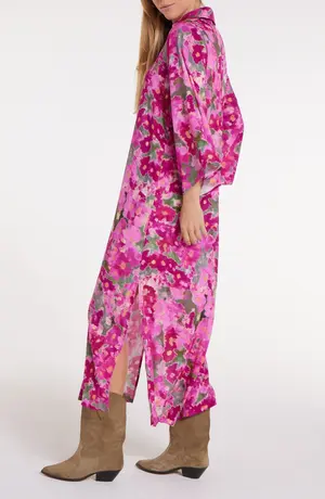 HERMOZA Antoinette Pocket Printed Midi Dress