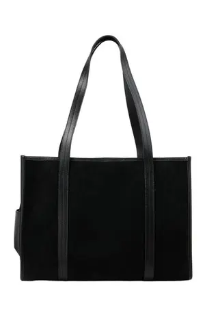 Sandro Suede Shopping Bag - Black