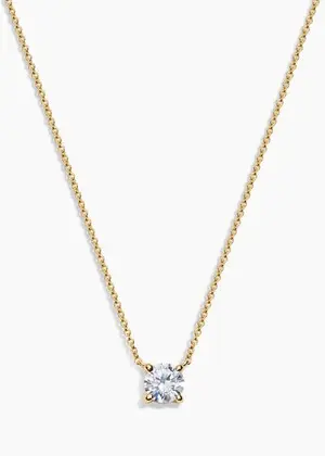 ELECTRIC PICKS Cz Solitaire Necklace - Gold