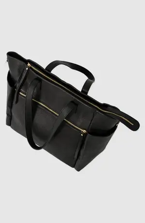 TAH Leather Laptop Tote Bag