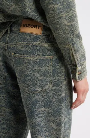 RIZORT Maze Cotton Blend Straight Pants