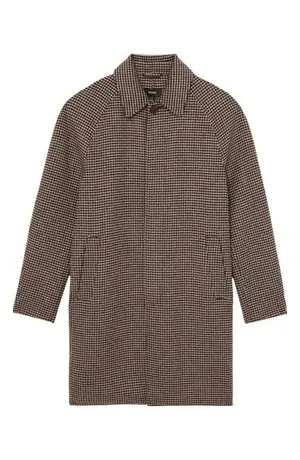 REISS Morpeth Houndstooth Wool Blend Coat