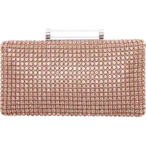 Nina Gracious Crystal Clutch - Pearl Rose