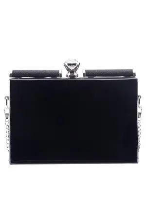 Nina Darby Crystal Clutch - Black
