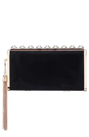 Nina Amos Crystal Clutch Black