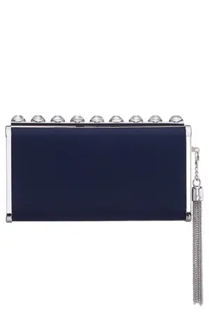 Nina Amos Crystal Clutch Navy