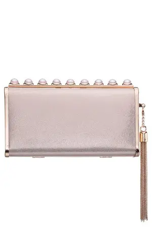 Nina Amos Crystal Clutch - Platino