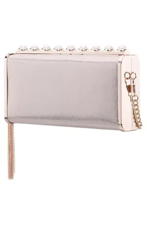 Nina Amos Crystal Clutch - Platino