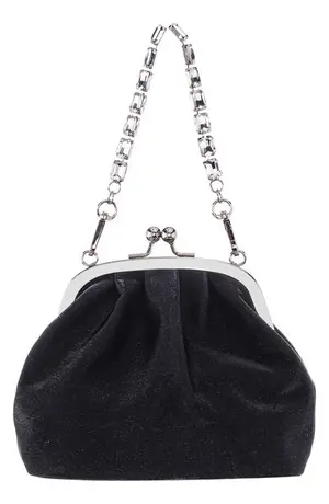 Nina Elsbeth Crystal Clutch - Black