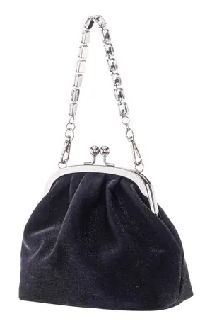 Nina Elsbeth Crystal Clutch - Black