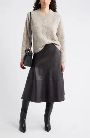 Nordstrom Cable Wool And Cashmere Sweater