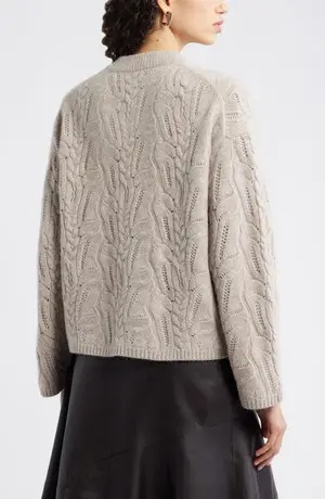 Nordstrom Cable Wool And Cashmere Sweater