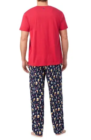 Tommy Bahama Stretch Cotton & Modal Pajama Pants - Navy Multi