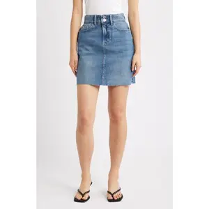 LIPSY Raw Hem Denim Mini Skirt