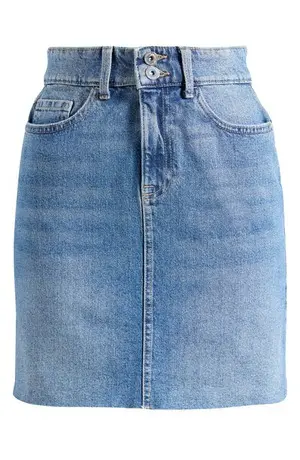 LIPSY Raw Hem Denim Mini Skirt