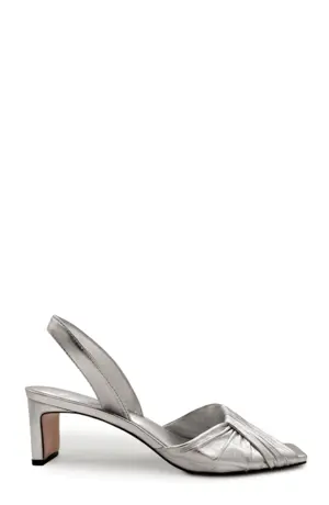 DANIELLA SHEVEL Riley Napa Leather Heel - Silver
