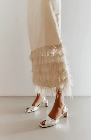 DANIELLA SHEVEL Riley Napa Leather Heel - Silver