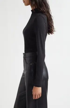 Veronica Beard Mylie Mock Neck Top