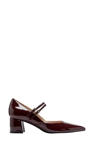 Bandolino Pointed Toe Mary Jane Pump - Dark Red