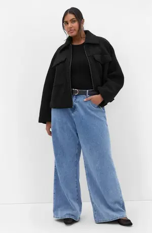 City Chic Crop Bouclé Jacket