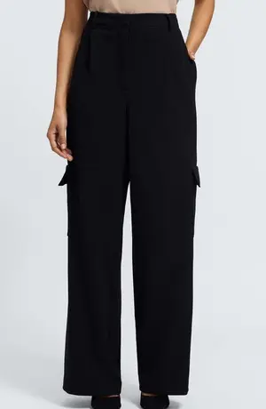 Foxcroft Elizabeth Wide Leg Pants - Black