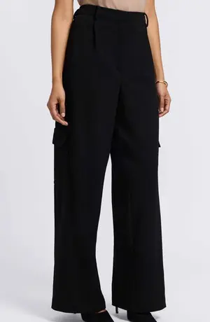 Foxcroft Elizabeth Wide Leg Pants - Black