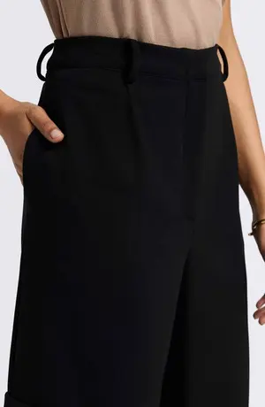 Foxcroft Elizabeth Wide Leg Pants - Black