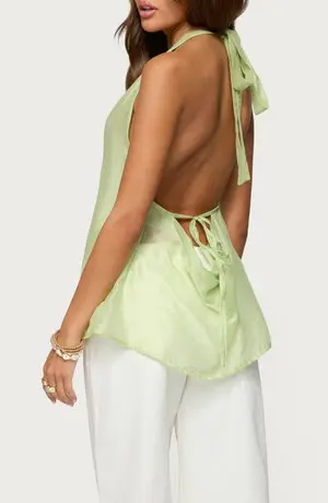 EDIKTED Split Front Halter Top