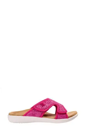 REVITALIGN Kholo Raffia Slide Sandal - Pink