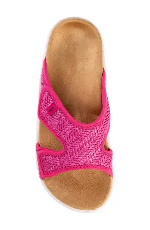 REVITALIGN Kholo Raffia Slide Sandal - Pink