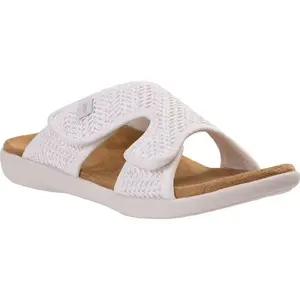 REVITALIGN Kholo Raffia Slide Sandal - White