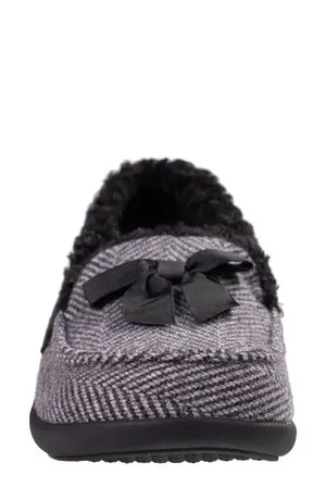 REVITALIGN Trillium Faux Fur Lined Slipper - Black