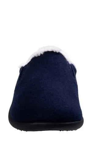 REVITALIGN Dundee Faux Shearling Lined Slipper - Navy
