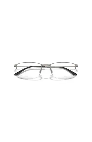 Giorgio Armani 54mm Rectangle Half Rim Eyeglasses - Gold