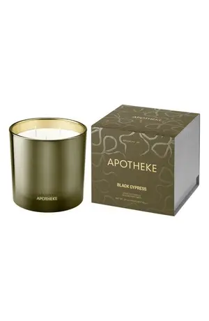 APOTHEKE Black Cypress Three-wick Scented Candle - Green