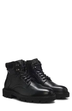 BOSS Julio Lugged Moc Toe Leather Boots