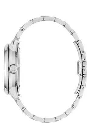 Bulova Sutton Skeleton Automatic Bracelet Watch - Silverone