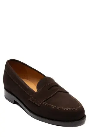 MORJAS Ivy Penny Loafer - Brown Suede