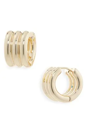 ROXANNE ASSOULIN The Triple Tube Hoop Earrings - Gold
