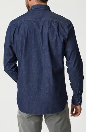 34 Heritage Stretch Denim Button-up Shirt - Medium
