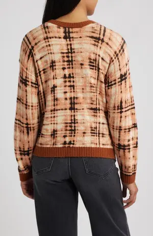 CITY BLUES Relaxed Fit Crewneck Sweater - Brown